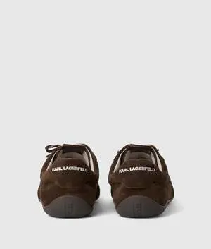 Karl Lagerfeld Altia Suede Signature Lace-up Sneakers