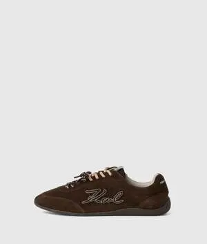 Karl Lagerfeld Altia Suede Signature Lace-up Sneakers