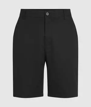 Karl Lagerfeld Cotton Chino Shorts With Monogram Detail - Black