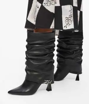 Karl Lagerfeld Debutante Midi Slouch Boots
