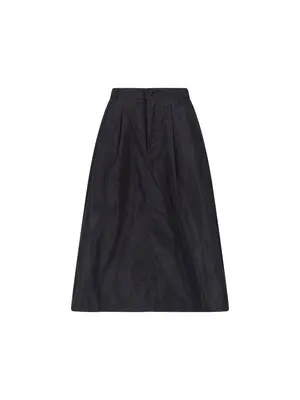 Aspesi Midi Skirt In Technical Fabric - Black