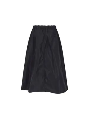 Aspesi Midi Skirt In Technical Fabric - Black