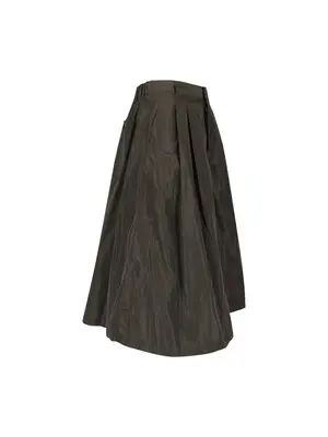 Aspesi Midi Skirt In Technical Fabric - Green