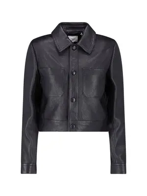 FRAME The Small" Leather Jacket - Black