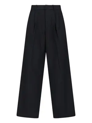 Max Mara Ermanno Scervino Straight Leg Tailored Trousers - Black