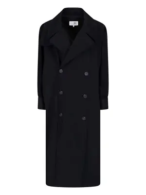 MAISON MARGIELA Cotton Twill Trench - Black