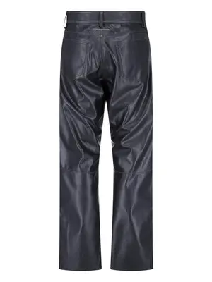 MAISON MARGIELA Faux Leather Straight Leg Trousers