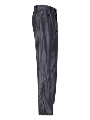 MAISON MARGIELA Faux Leather Straight Leg Trousers