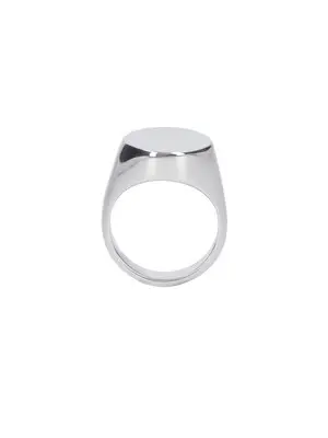 MAISON MARGIELA Oval Silver Ring Silver