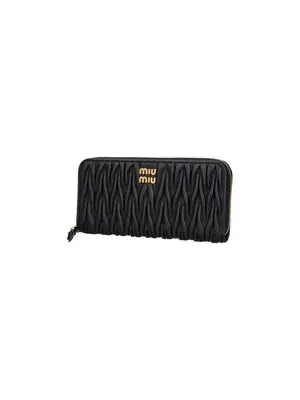 Miu Miu Quilted Nappa Zip Wallet