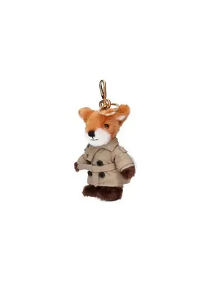 Burberry Fox Keychain Charm - Beige