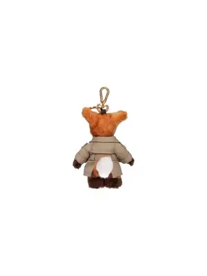 Burberry Fox Keychain Charm - Beige