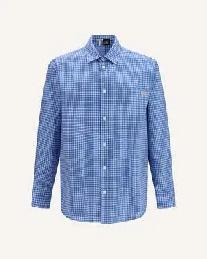 Loewe Textured Cotton Check Shirt