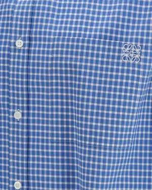 Loewe Textured Cotton Check Shirt
