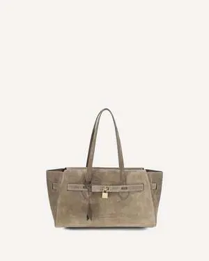 Brunello Cucinelli Suede Shoulder Bag - Beige