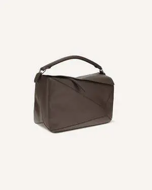 Loewe Large Puzzle Bag In Garnet Calfskin