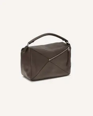 Loewe Large Puzzle Bag In Garnet Calfskin