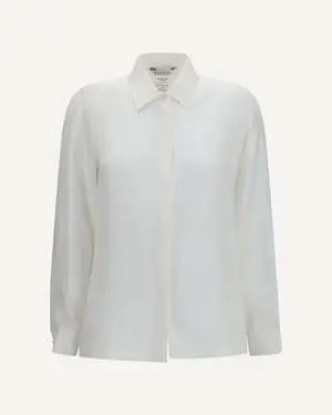 Max Mara Geranio Crepe De Chine Shirt - White