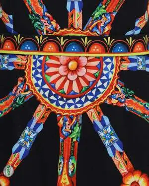 Dolce & Gabbana Fitted Printed Boat-neck Dress