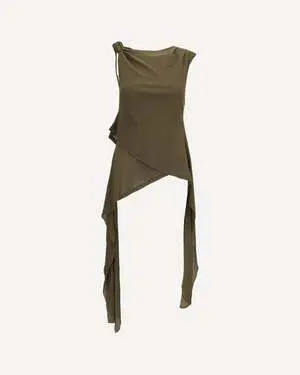 GANNI Asymmetrical Knot Top