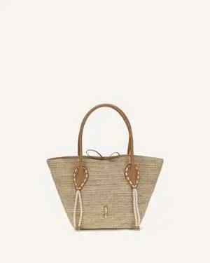 CHRISTIAN LOUBOUTIN Large Venus Basket Shoulder Bag - Beige