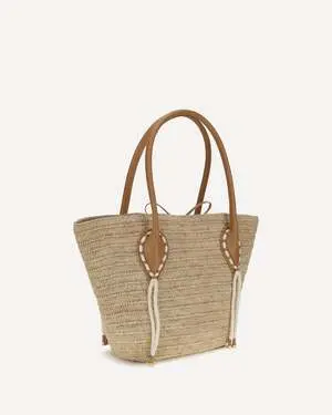 CHRISTIAN LOUBOUTIN Large Venus Basket Shoulder Bag - Beige