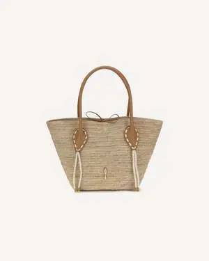 CHRISTIAN LOUBOUTIN Large Venus Basket Shoulder Bag - Beige
