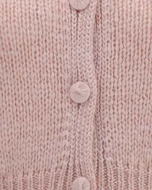 FORTE_FORTE Chunky Knit Button Cardigan - Pink