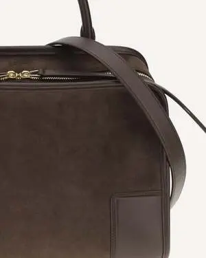 Loewe Medium Amazona Handbag In Calfskin - Brown