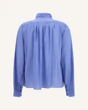 FORTE_FORTE Pleated High-neck Blouse