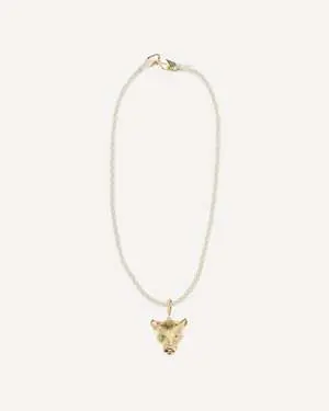 FORTE_FORTE Puma Head Pendant Necklace