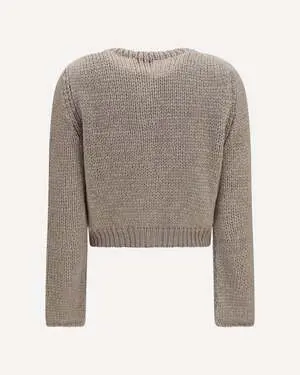 FORTE_FORTE Chunky Knit Button Front Cardigan - Beige
