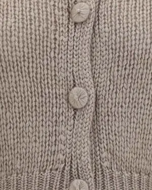 FORTE_FORTE Chunky Knit Button Front Cardigan - Beige