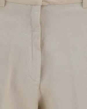 FORTE_FORTE Wide-leg Cotton Chino Trousers - Beige