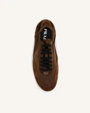 Prada Re-nylon And Suede Collapse Sneakers
