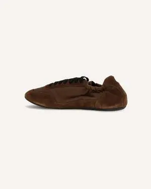 Prada Re-nylon And Suede Collapse Sneakers - Brown