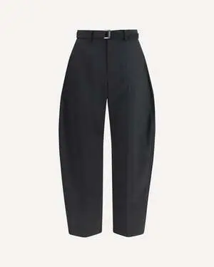 Sacai Wool Tailored Pants With Belt
