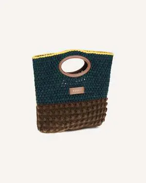 Marni Knotty Crochet Wool Handbag