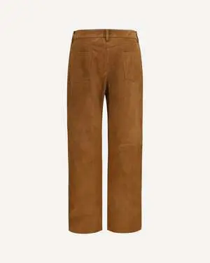 Magda Butrym Straight-leg Corduroy-effect Leather Pants