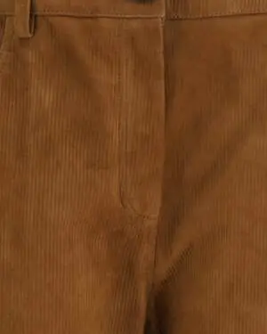 Magda Butrym Straight-leg Corduroy-effect Leather Pants