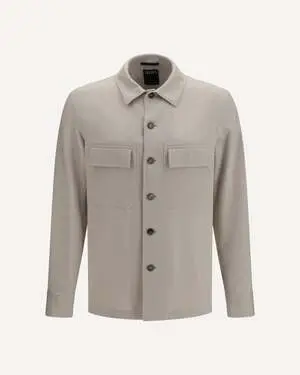 Zegna Cashmere Shirt Jacket - Beige