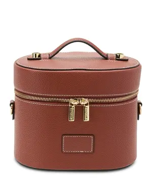 ETOILE Oval Toiletry Case With Removable Divider And Shoulder Strap