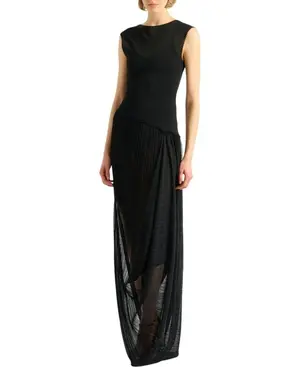 Balmain Long Draped Viscose Gown