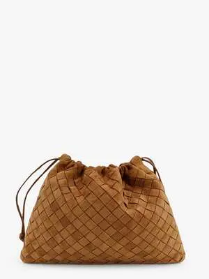 Bottega Veneta Medium Suede Dustbag With Intrecciato Effect - Multicolor