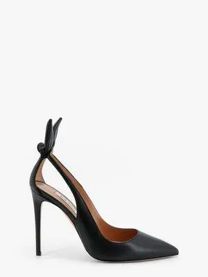 AQUAZZURA Bow Tie Leather Pumps
