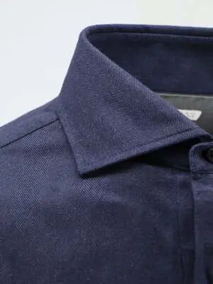 Brunello Cucinelli Cotton And Lyocell Shirt