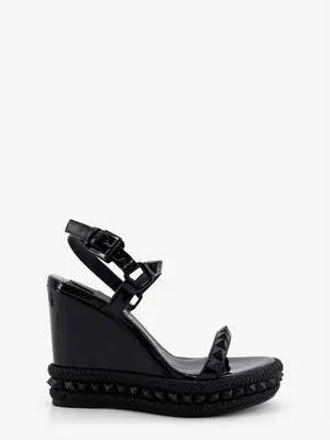 CHRISTIAN LOUBOUTIN Pyra Clou Leather Wedge Sandals