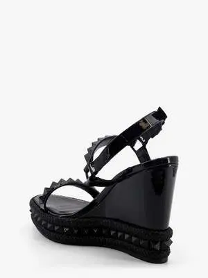 CHRISTIAN LOUBOUTIN Pyra Clou Leather Wedge Sandals