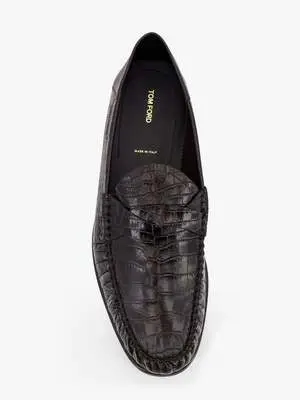 TOM FORD Crocodile-print Leather Loafers