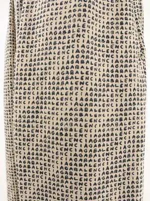 Balenciaga Monogram Silk Trousers - Multicolor